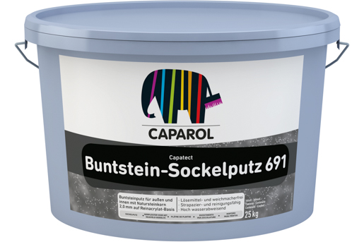 Capatect 691 BuntsteinSockelputz 25,0 kg Nr.01 Carbon, 2 mm Körnung ...